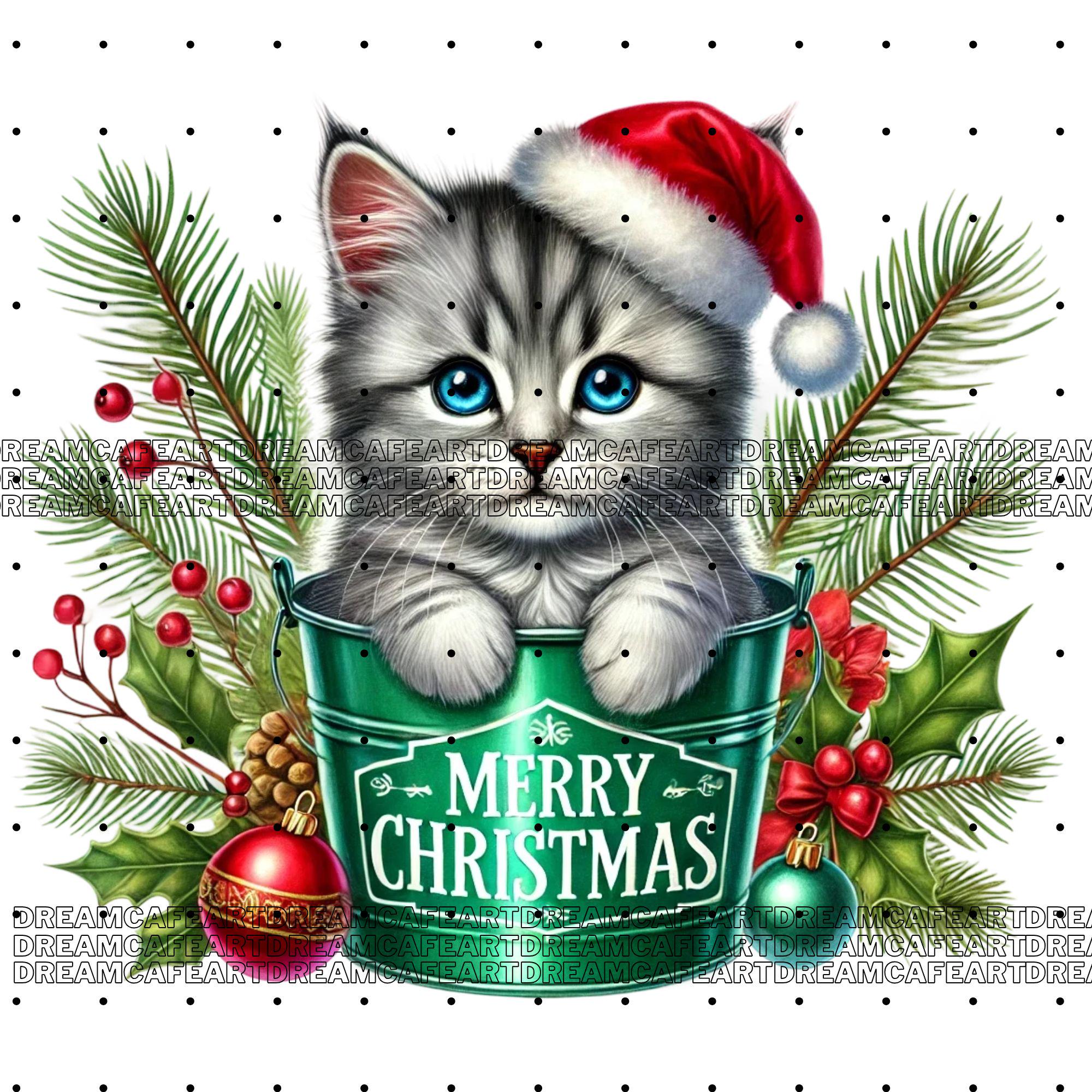 30 PNG Set 7, Christmas Kitten Clipart Bundle, Meowy Christmas Clipart ...