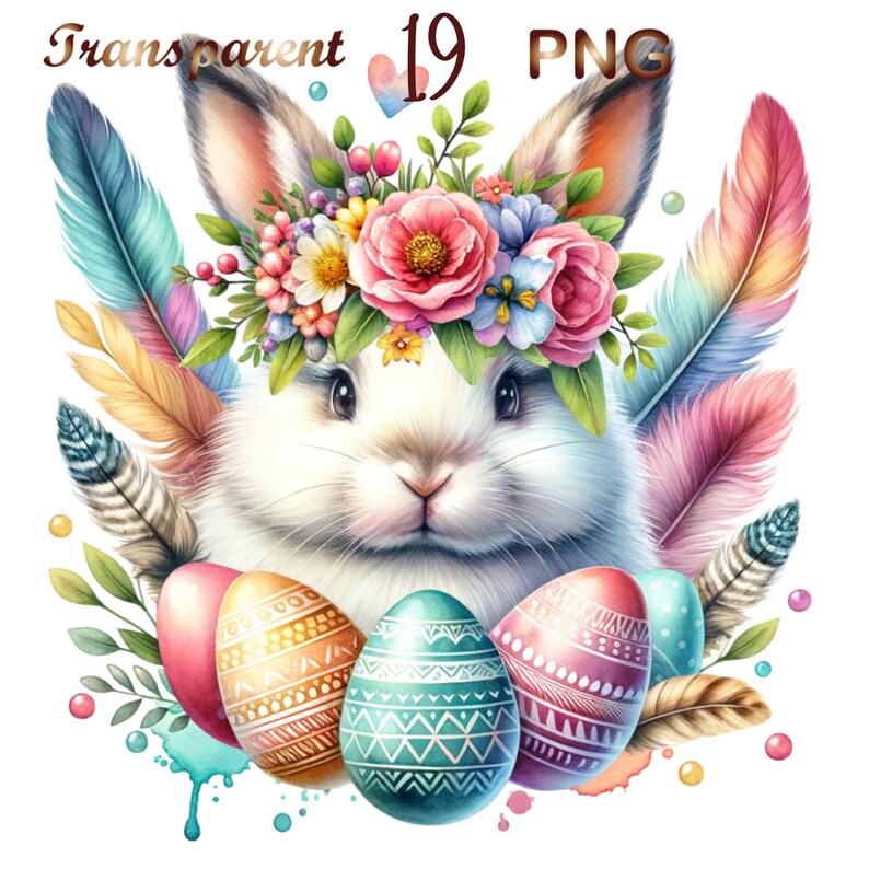 19 Boho Watercolor Easter Spring Clipart,boho Easter Clipart,boho ...