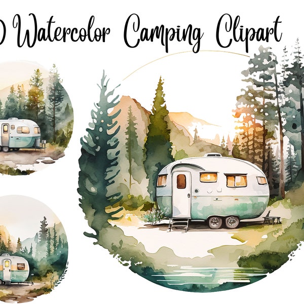 Camper Clip Art - Etsy
