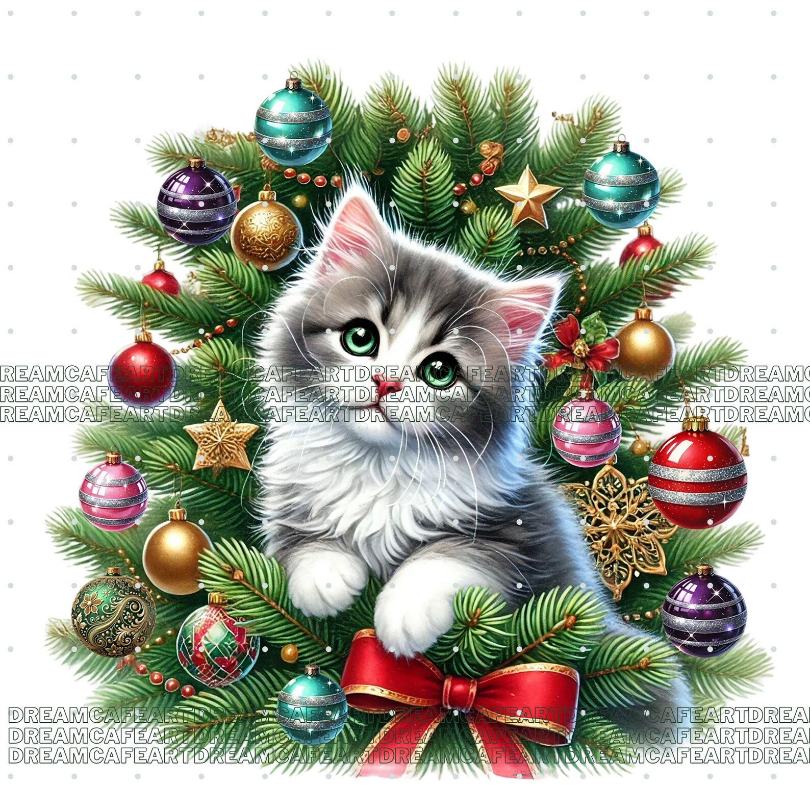 21 PNG Set 8 Christmas Kitten Clipart Bundle, Meowy Christmas Clipart ...