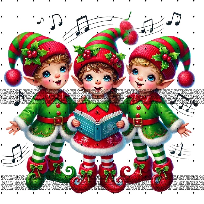 50 PNG, Christmas Elves Clipart Bundle, Cute Christmas Elves, Festive ...