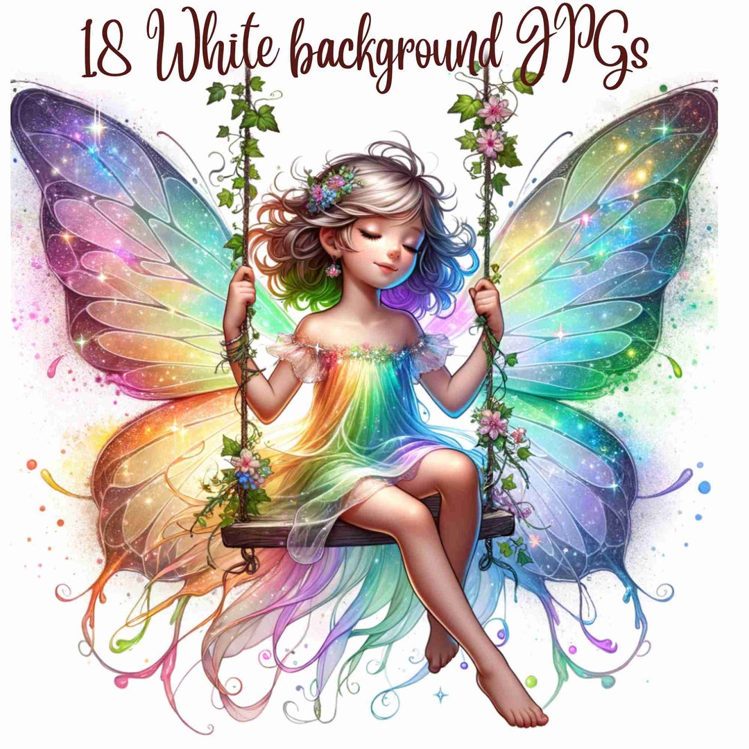 18 Rainbow Fairy, Spring Fairies Clipart, Jpgs, Fairy Girls, Floral ...