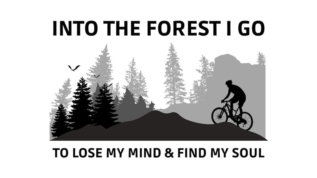 Mountain Bike Forest Logo - Etsy