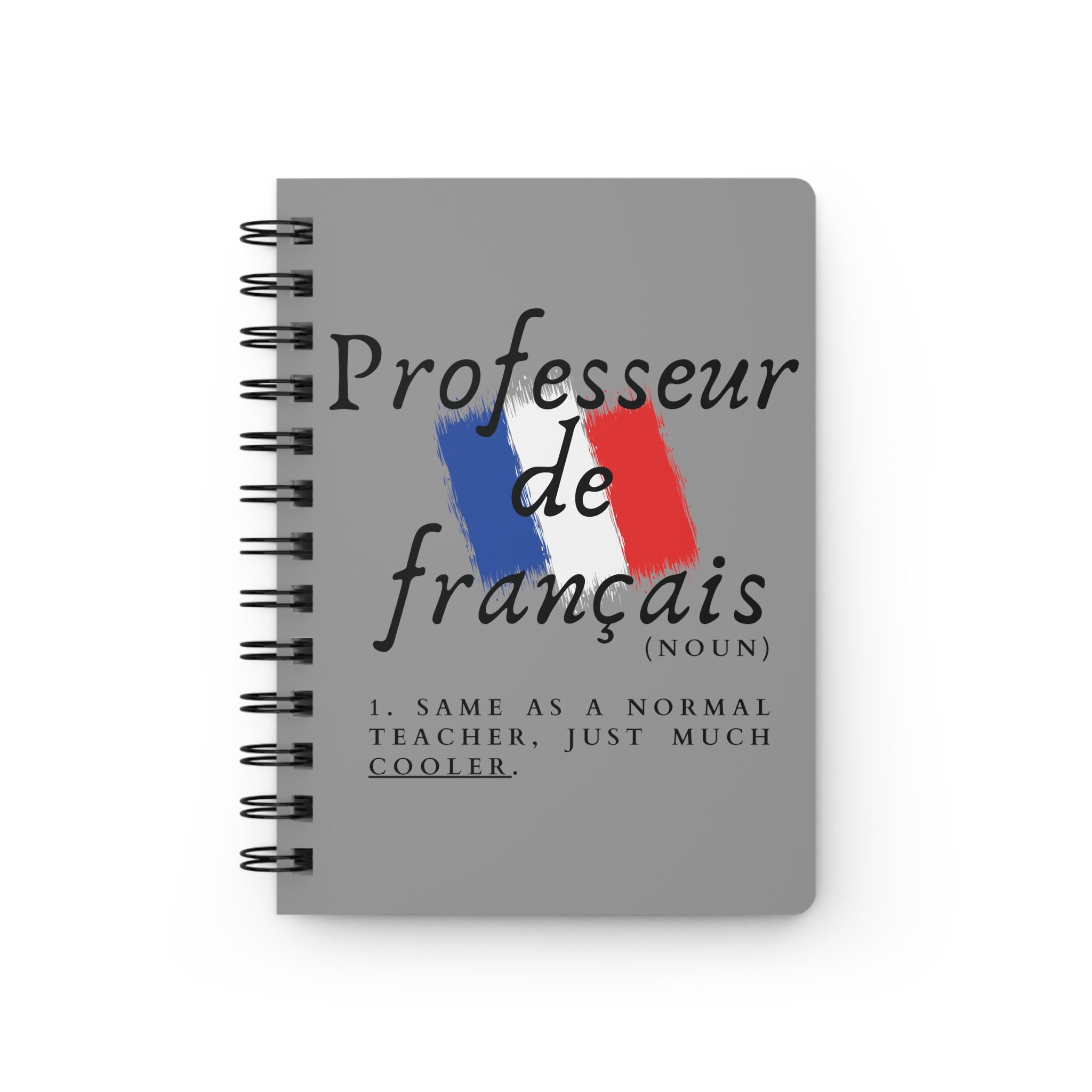 French Teacher Professeur De Francais - Definition - Spiral Bound ...