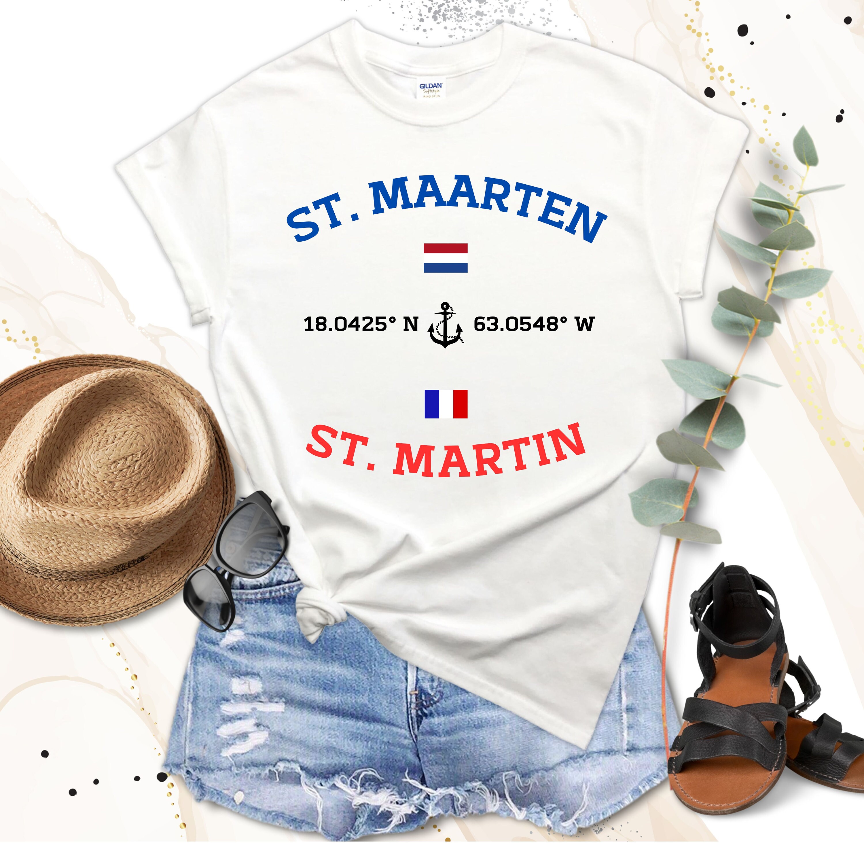 St Martin St Maarten Caribbean Island Unisex Heavy Cotton Tee - Etsy
