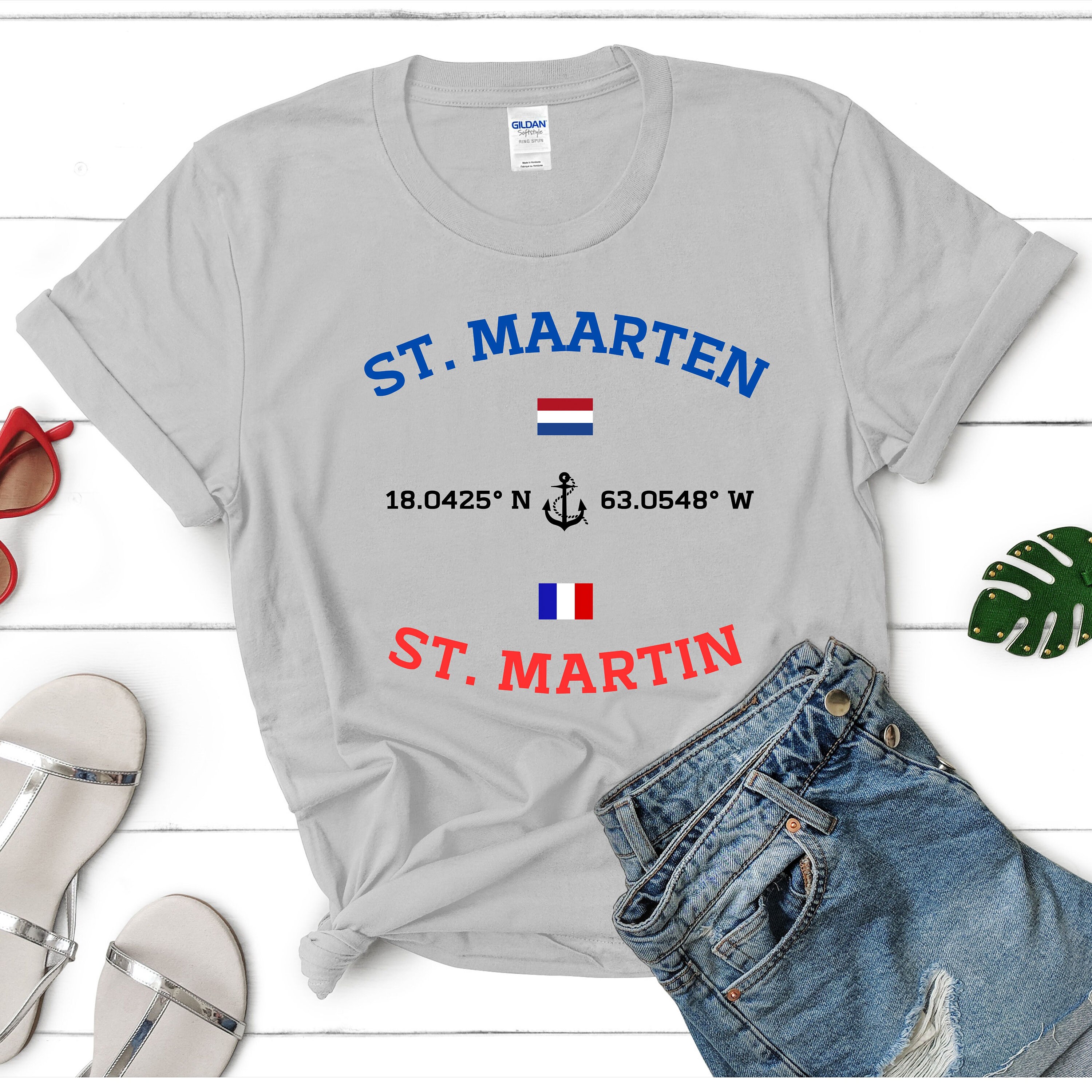 St Martin St Maarten Caribbean Island Unisex Heavy Cotton Tee - Etsy
