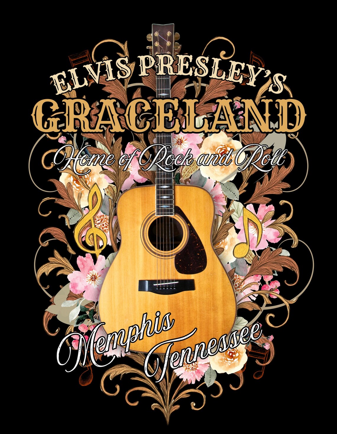 Graceland, Elvis Presley Home, Memphis TN (PNG, SVG) - Etsy
