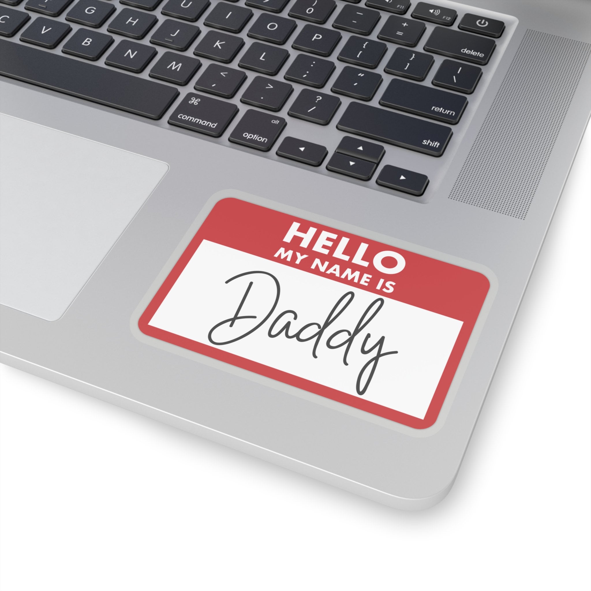Hello My Name is Daddy Name Tag Kiss-cut Stickers - Etsy