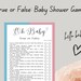 Baby Trivia Baby Shower Game Trivia Game Baby Shower Minamilistic Baby ...