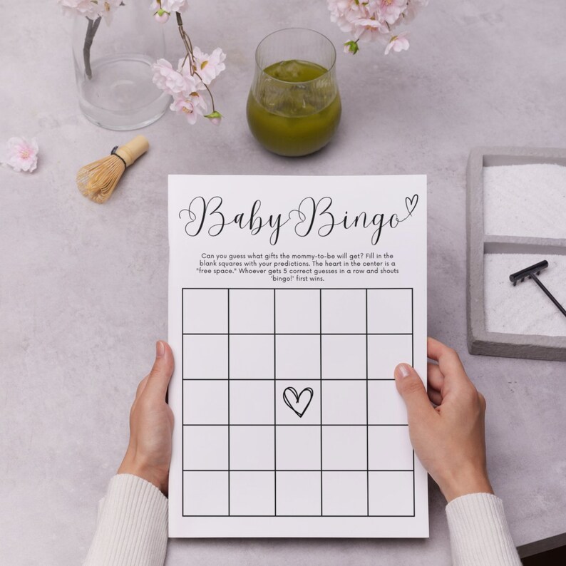 Editable Baby Shower Bingo Cards | Printable Game (canva) - Etsy