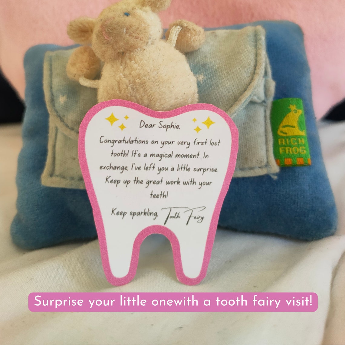 Letter From the Tooth Fairy First Tooth | Mini Tooth Fairy Note ...
