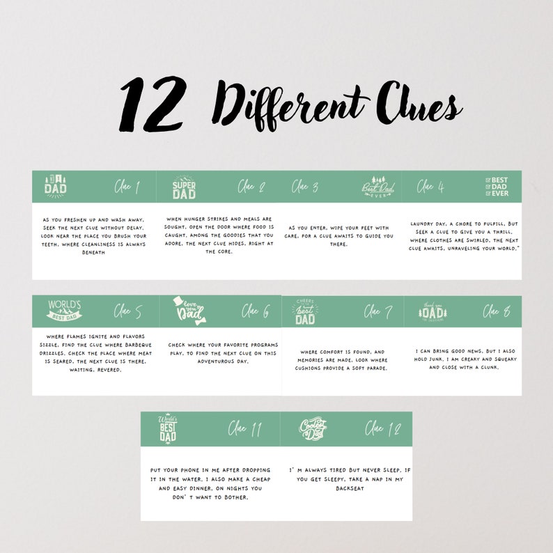 Father's Day Scavenger Hunt | Indoor Scavenger Hunt for Dad | Father's ...