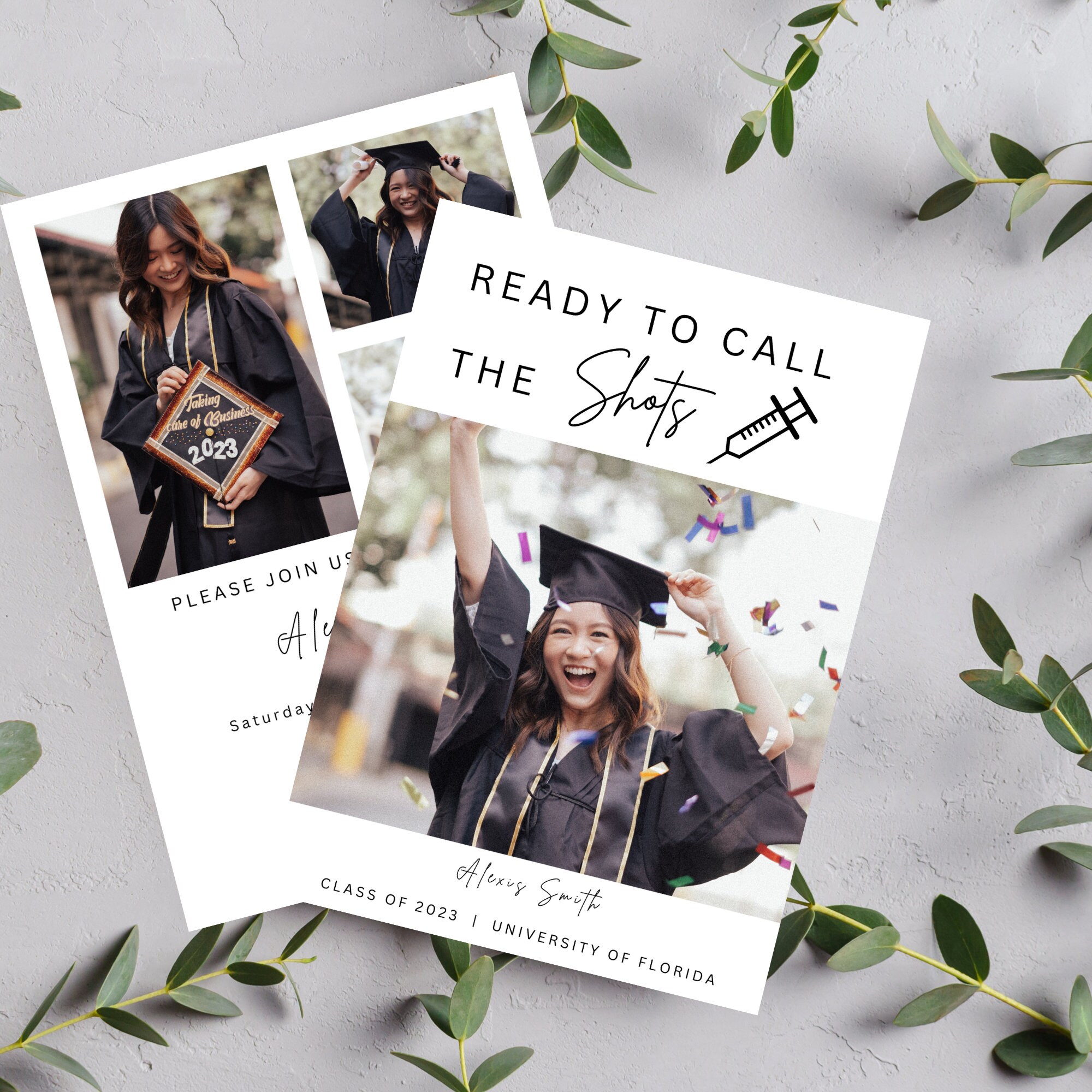 Nursing School Graduation Invitation Template | Nurse Graduation Party ...