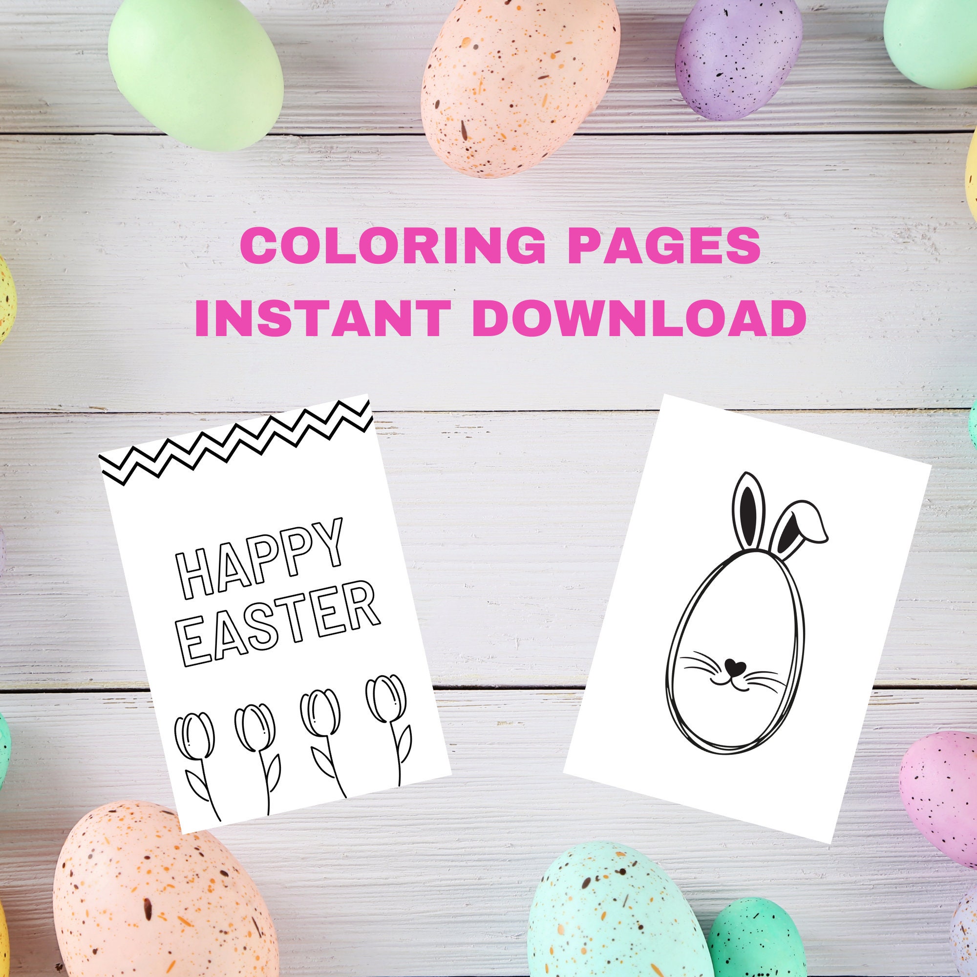 Easter Coloring Pages | Kids Painting Designs | Printing Pages | Black ...