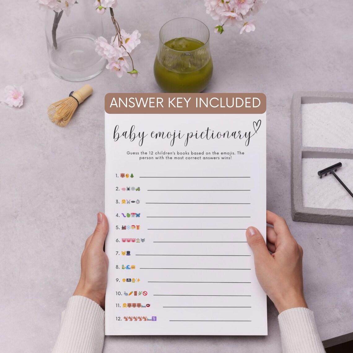 Emoji Pictionary Children's Book | Baby Shower Emoji Pictionary Game ...