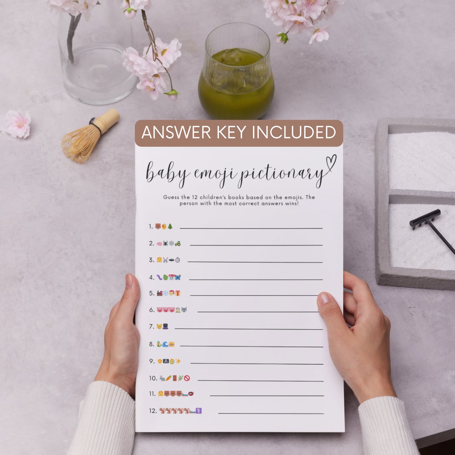 Emoji Pictionary Children's Book | Baby Shower Emoji Pictionary Game ...