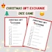 EDITABLE Christmas Dice Gift Exchange Game Secret Santa Dice Printable ...