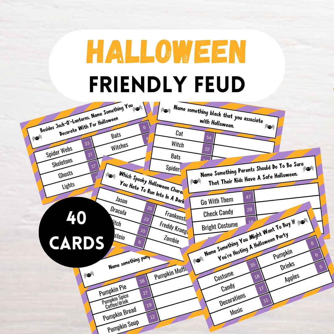 Halloween Family Feud Questions | Halloween Trivia | Halloween Game ...