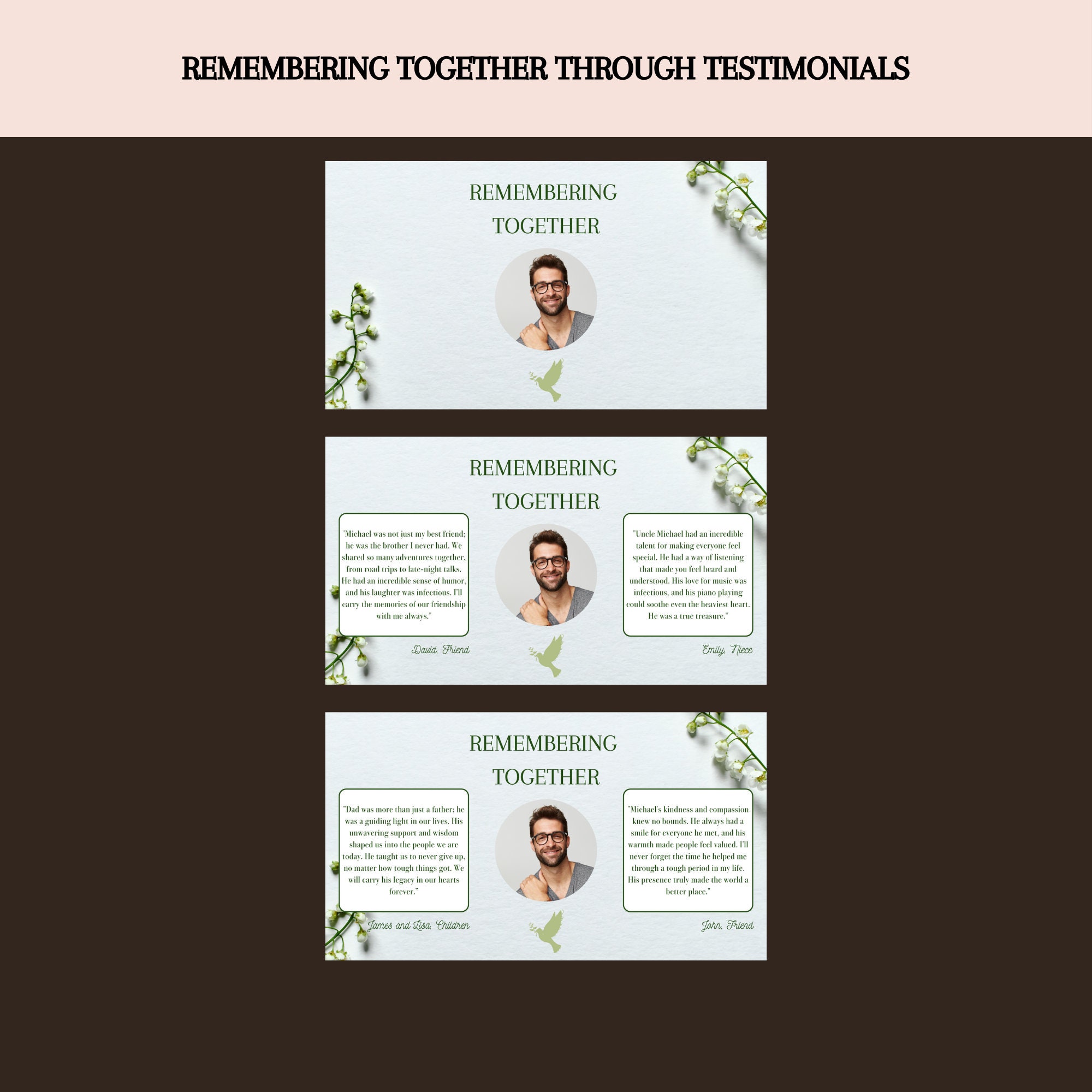 Funeral Slideshow Template | Memorial Slideshow Photo | Costum ...