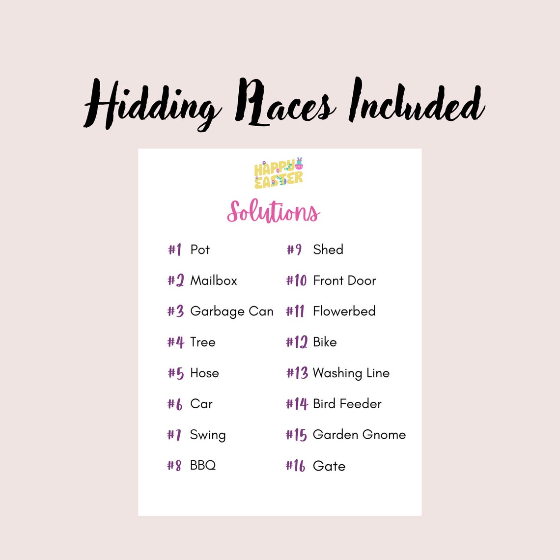 Outdoor Easter Scavenger Hunt for Kids| Scavenger Hunt Game Editable ...