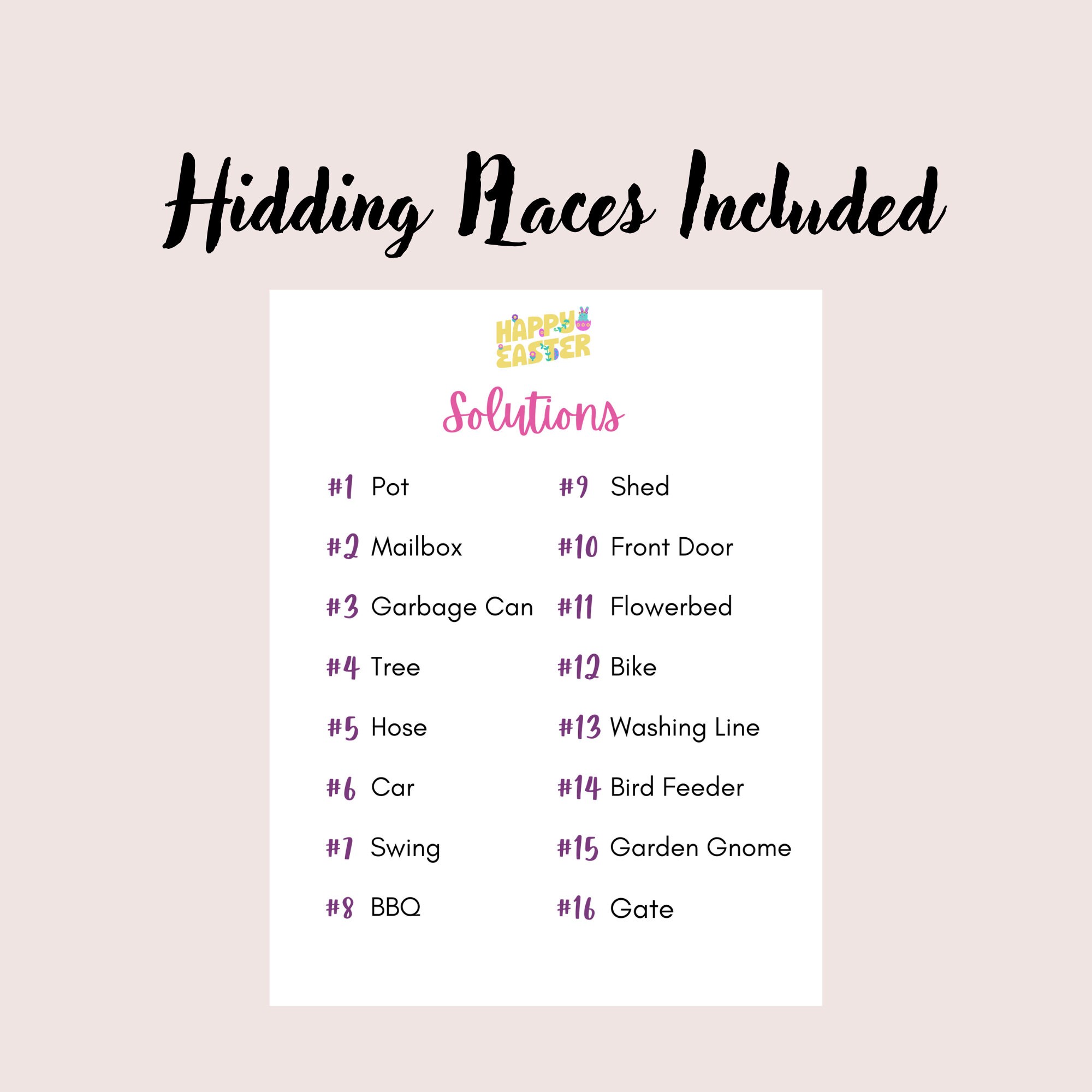 Outdoor Easter Scavenger Hunt for Kids| Scavenger Hunt Game Editable ...