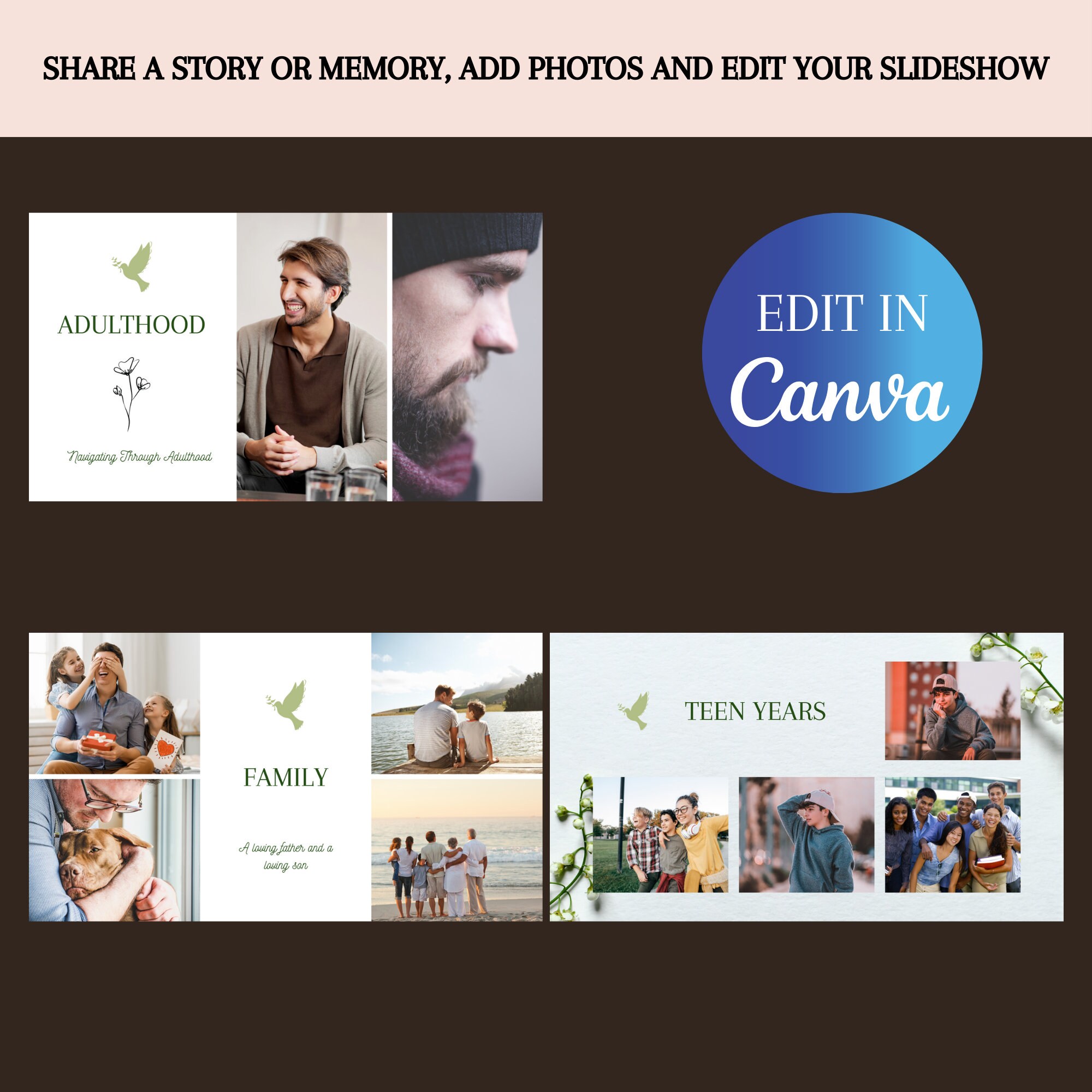 Funeral Slideshow Template | Memorial Slideshow Photo | Costum ...