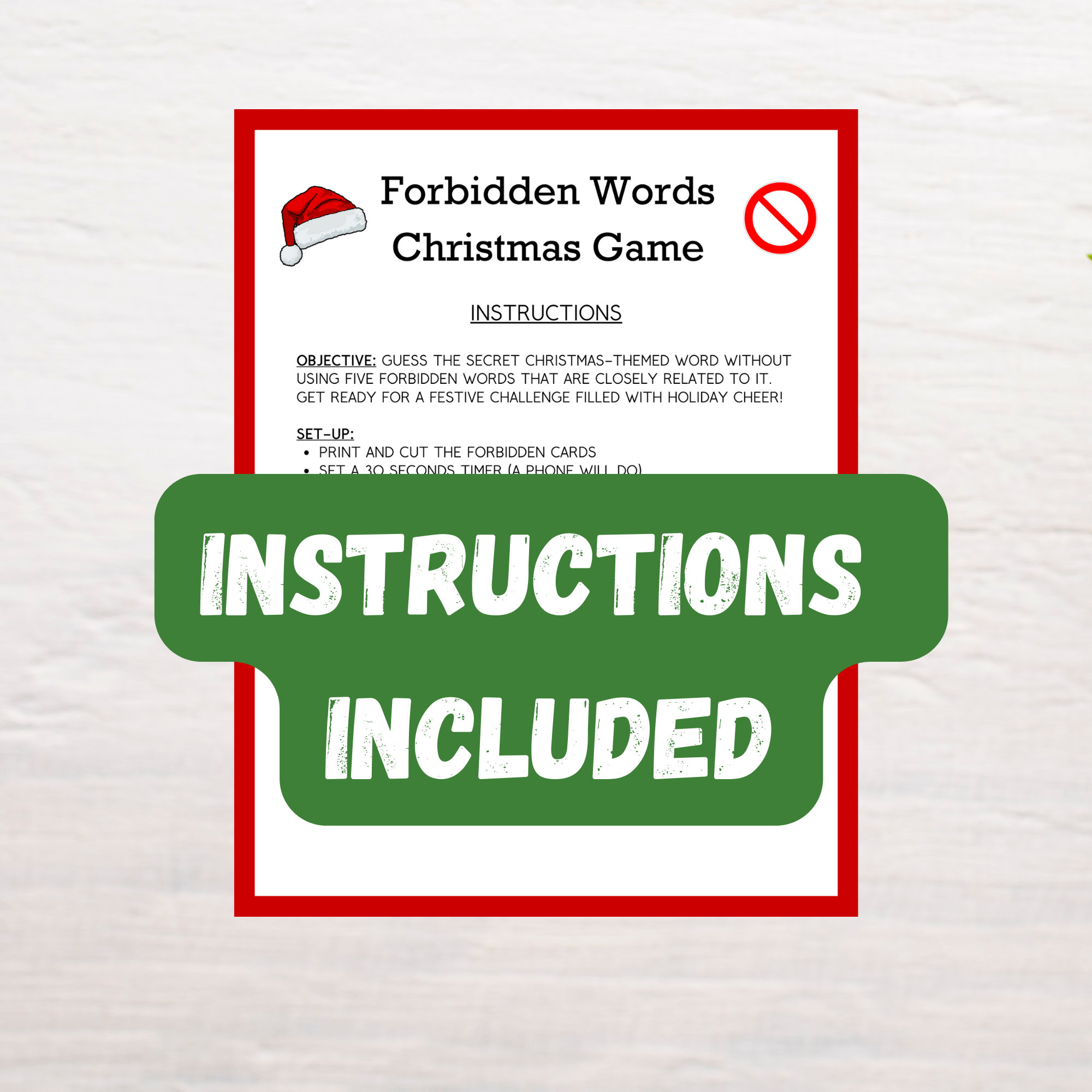Forbidden Words Christmas Edition| Christmas Trivia | Christmas Game ...