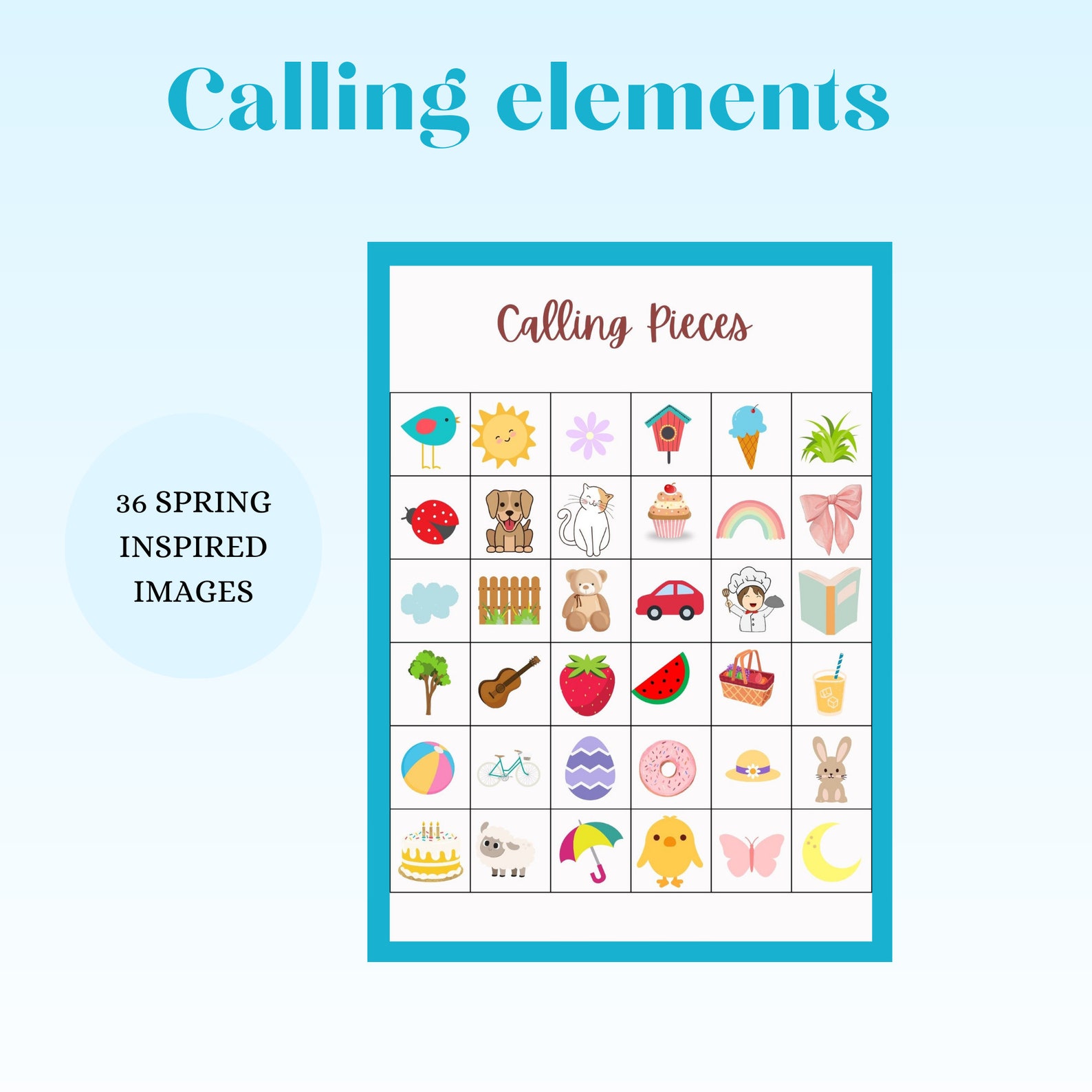 Spring Bingo for Kids | Bingo Cards Spring Inspired | Printable Bingo ...