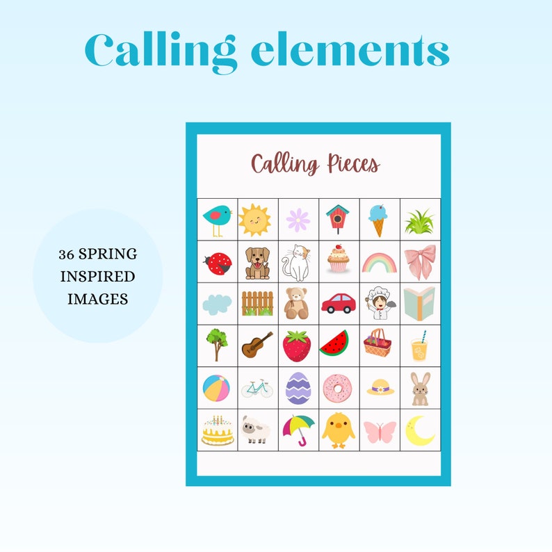 Spring Bingo for Kids | Bingo Cards Spring Inspired | Printable Bingo ...