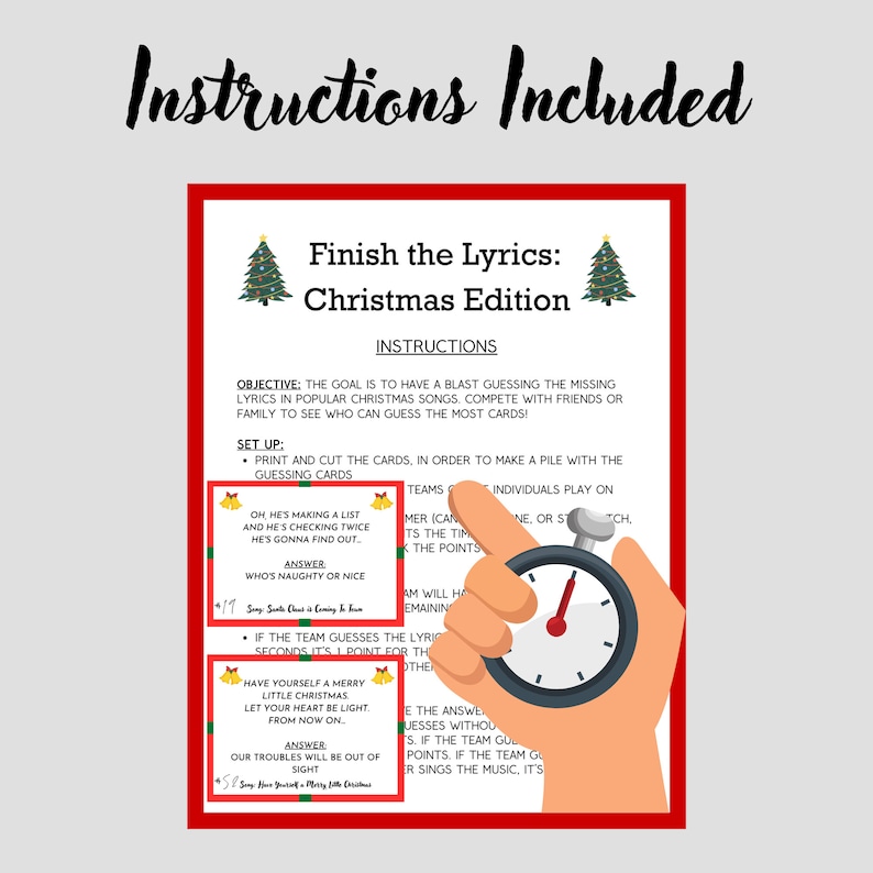 Finish the Lyrics Christmas Edition| Christmas Song Trivia Game ...