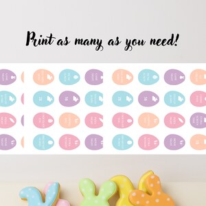 Editable Easter Egg Tokens | Digital Easter Egg Coupons | Canva Easter ...