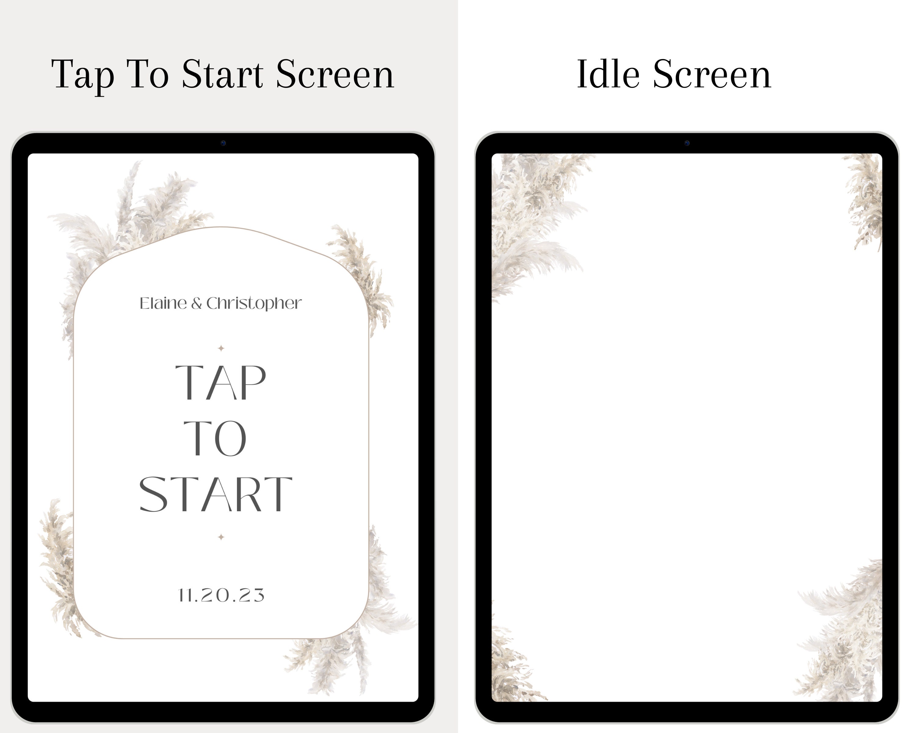 Photo Booth Tap to Start & Idle Screen, Customizable Tap to Start ...