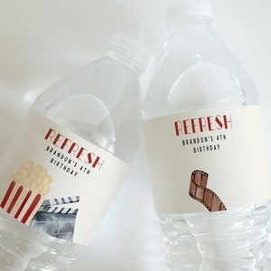 Movie Night Food Tent Template, Editable Food Labels, Printable Party ...