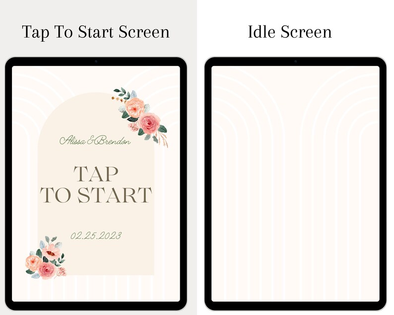 Customizable Photo Booth Tap to Start Screen: Guest Interface (MP4 ...