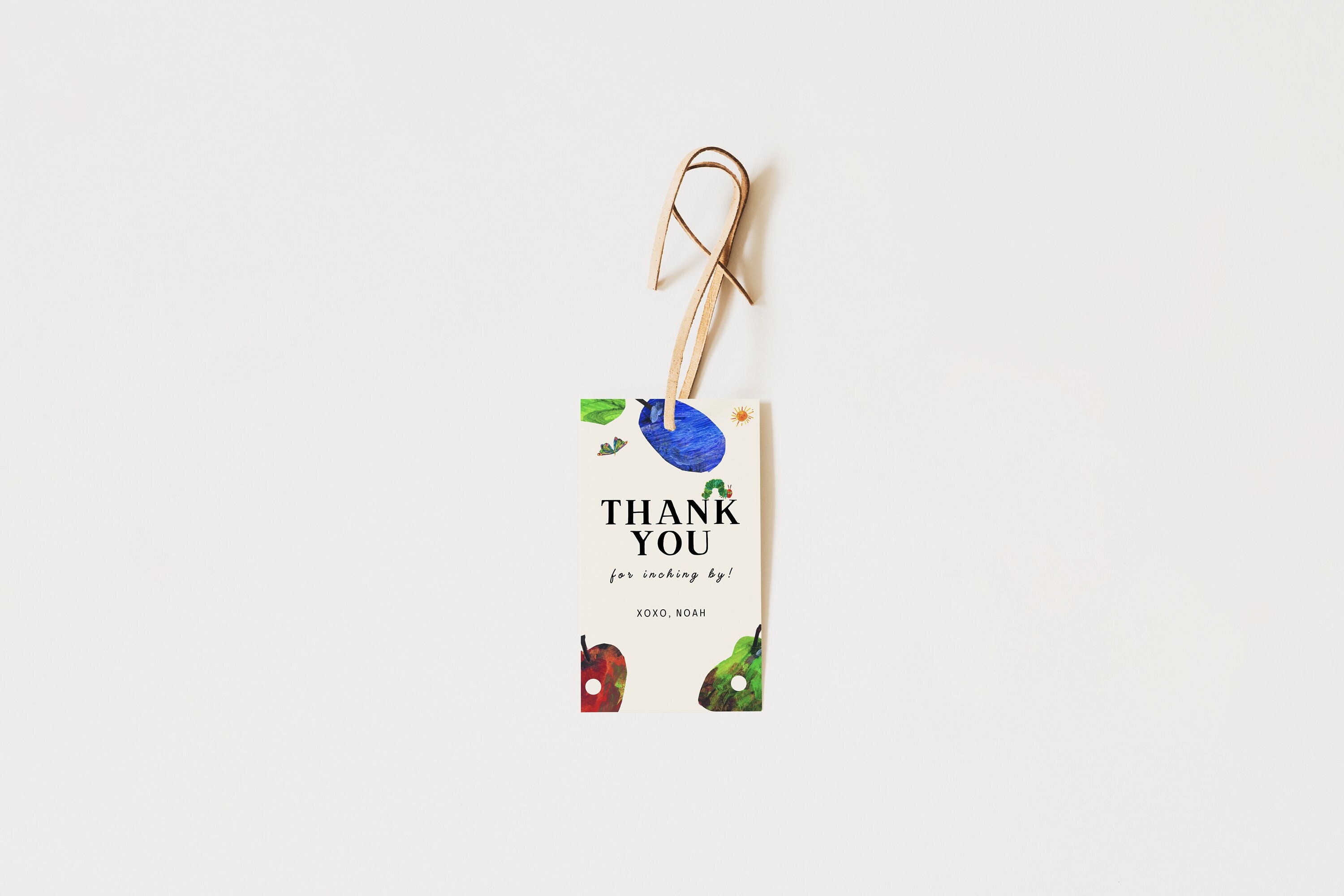 The Very Hungry Caterpillar Favor Tags I Caterpillar Thank You Tag the ...
