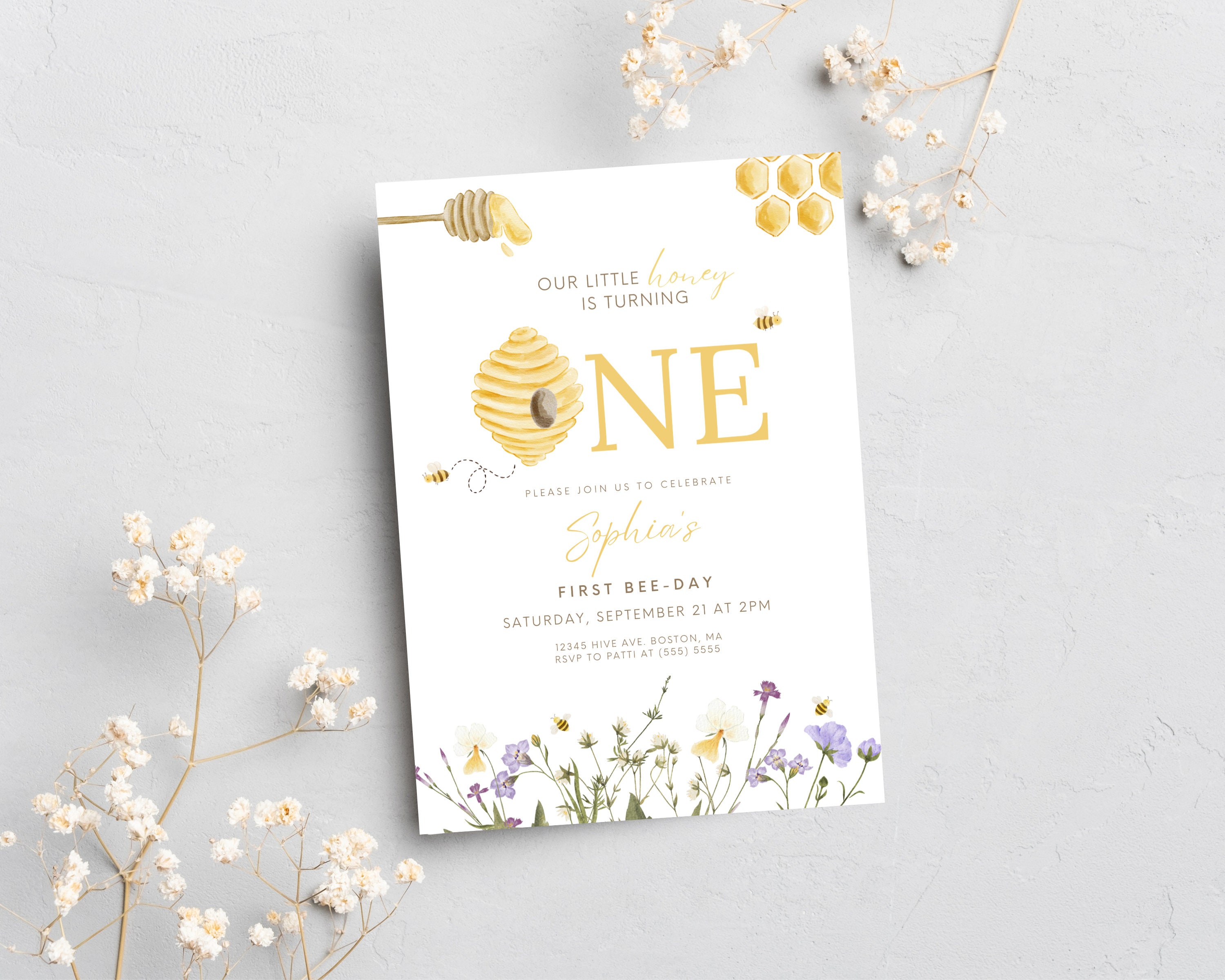 First Bee-day Food Tent Template, Little(honey)bee, Editable Bee Labels ...