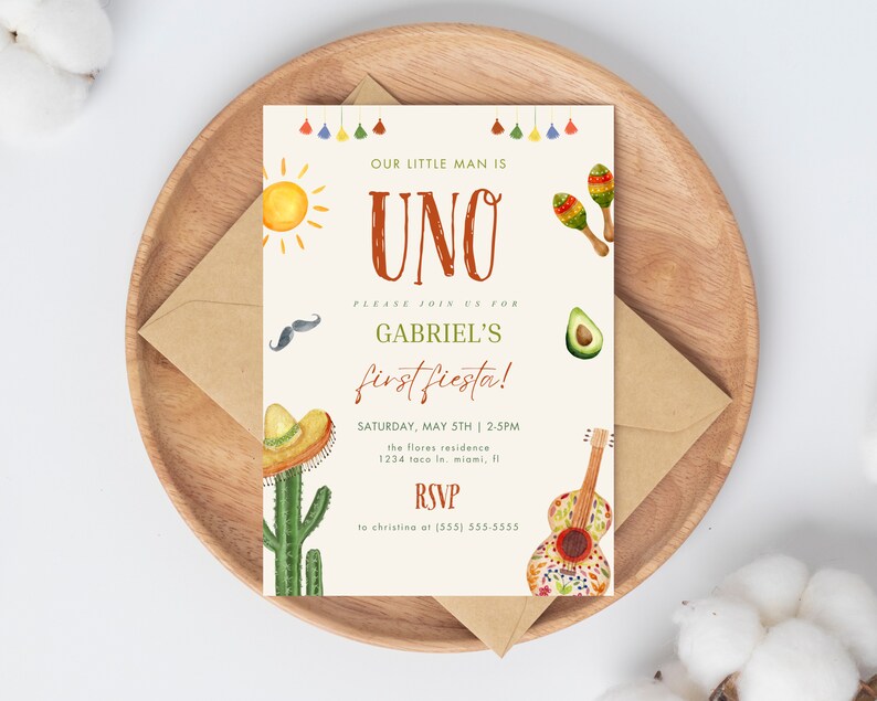 Turning Uno Birthday Invitation, Uno Fiesta Digital Invitation, First ...