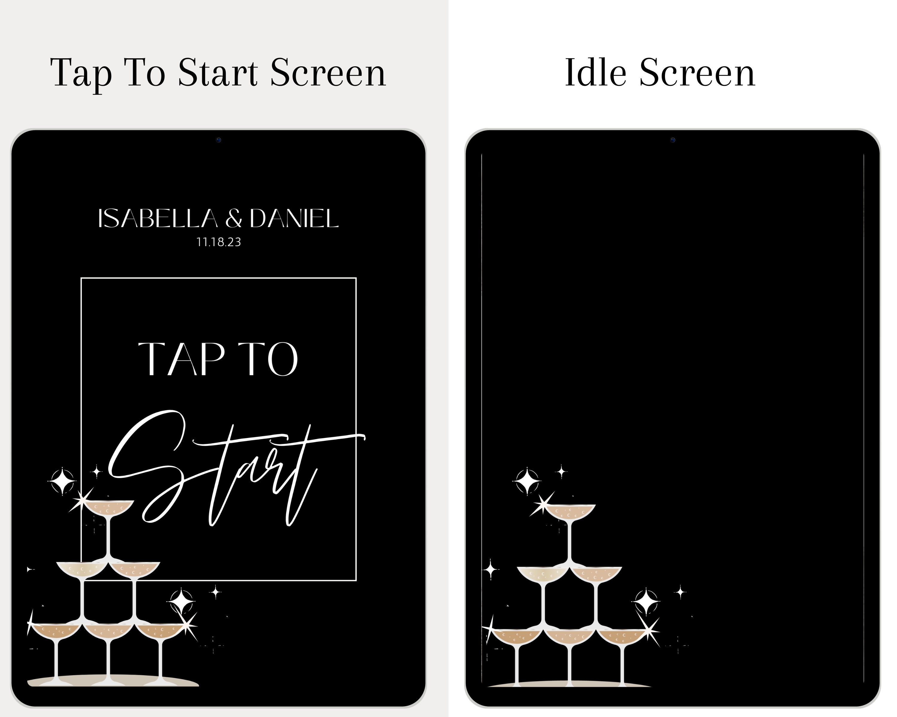 Photo Booth Tap to Start & Idle Screen, Customizable Tap to Start ...