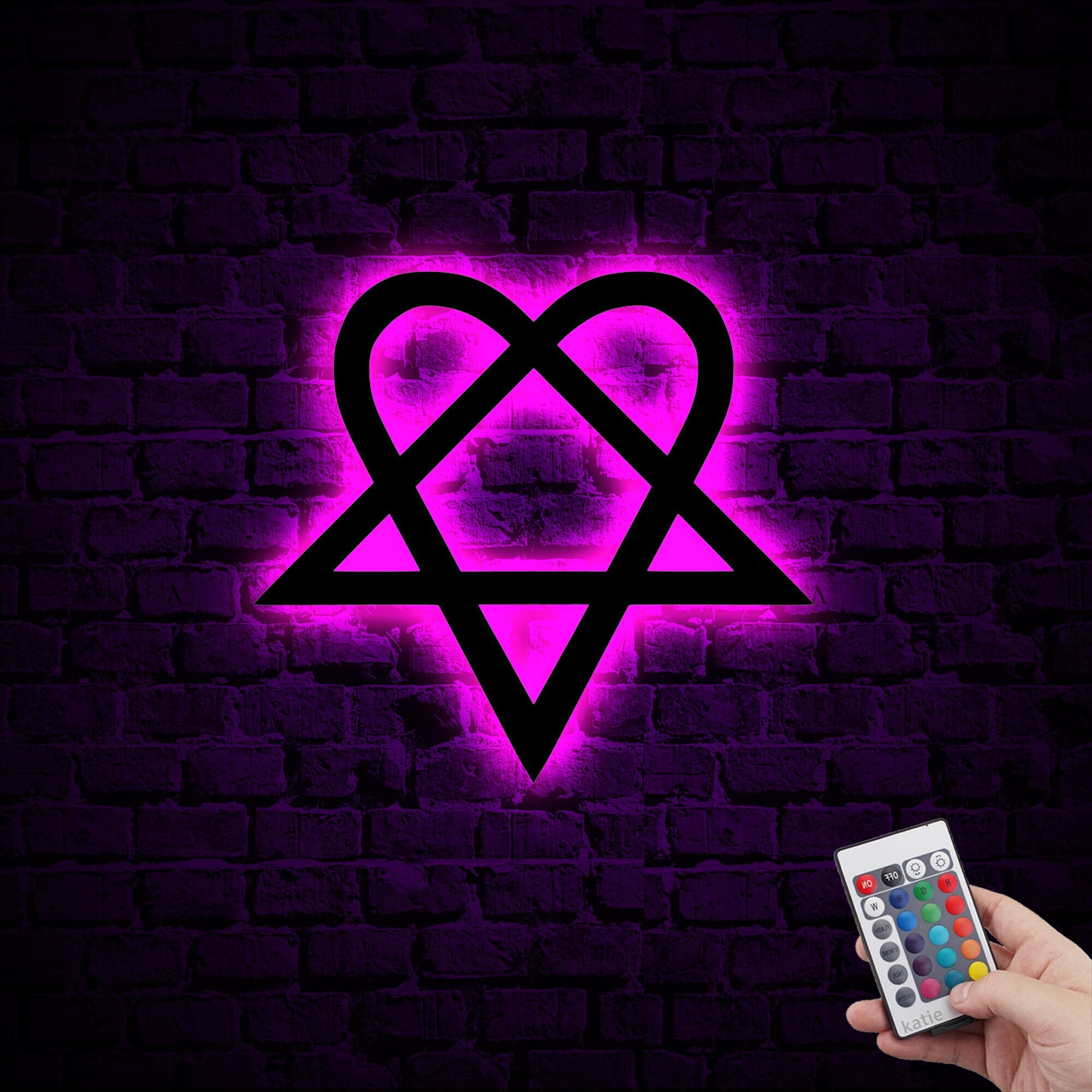 Purple Heartagram Wallpaper