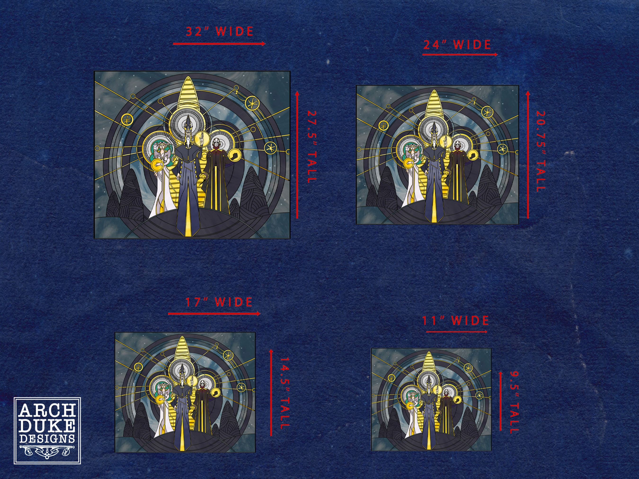 SW Mortis Gods Mural Stained Glass Window Film - Etsy