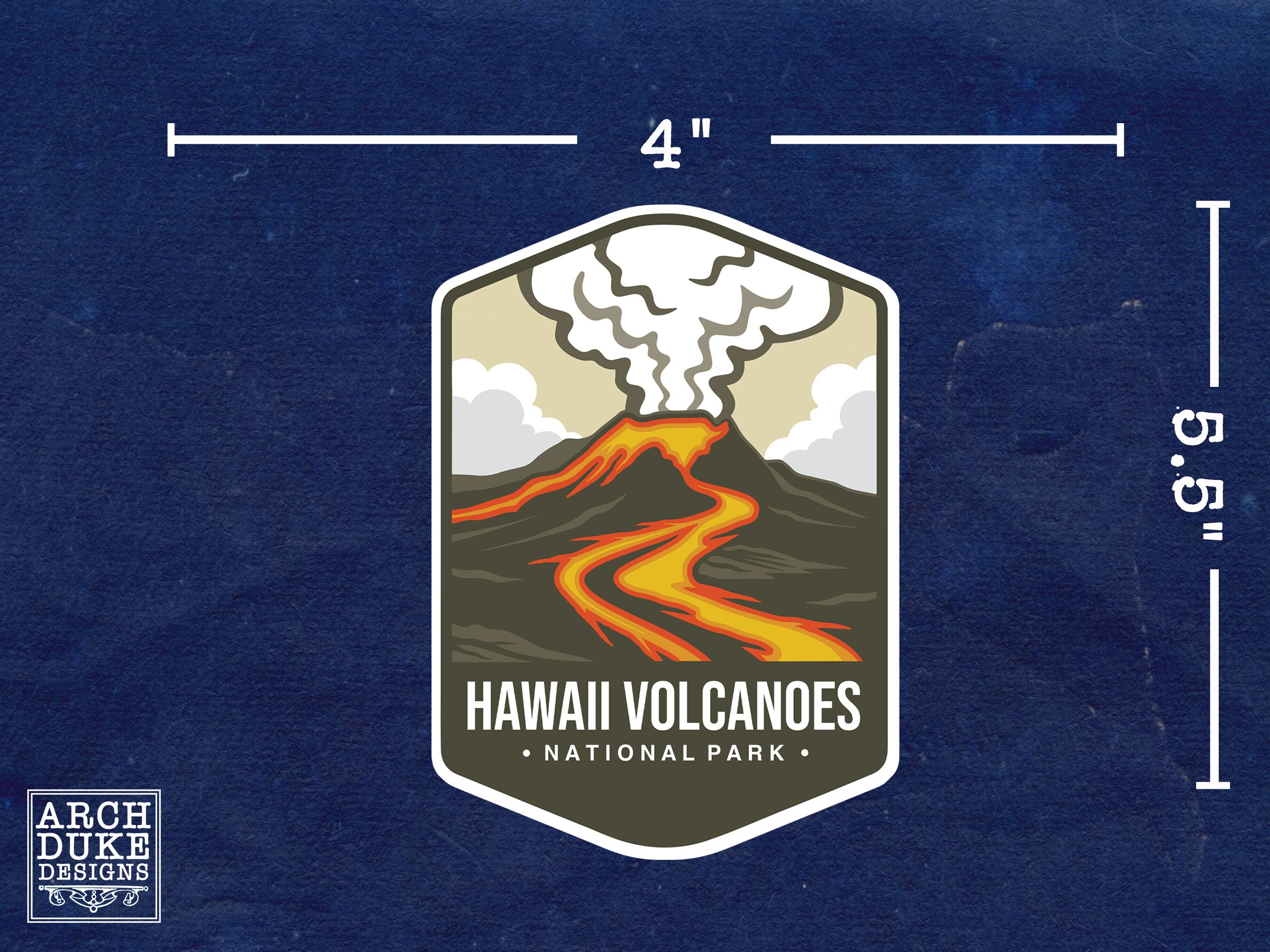 Hawaii Volcanoes National Park Sticker 4x5.5 - Etsy