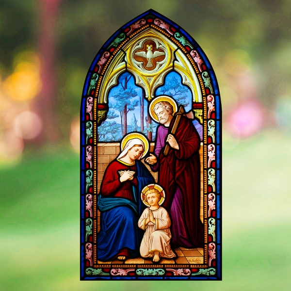 Holy Family Stained Glass - Etsy