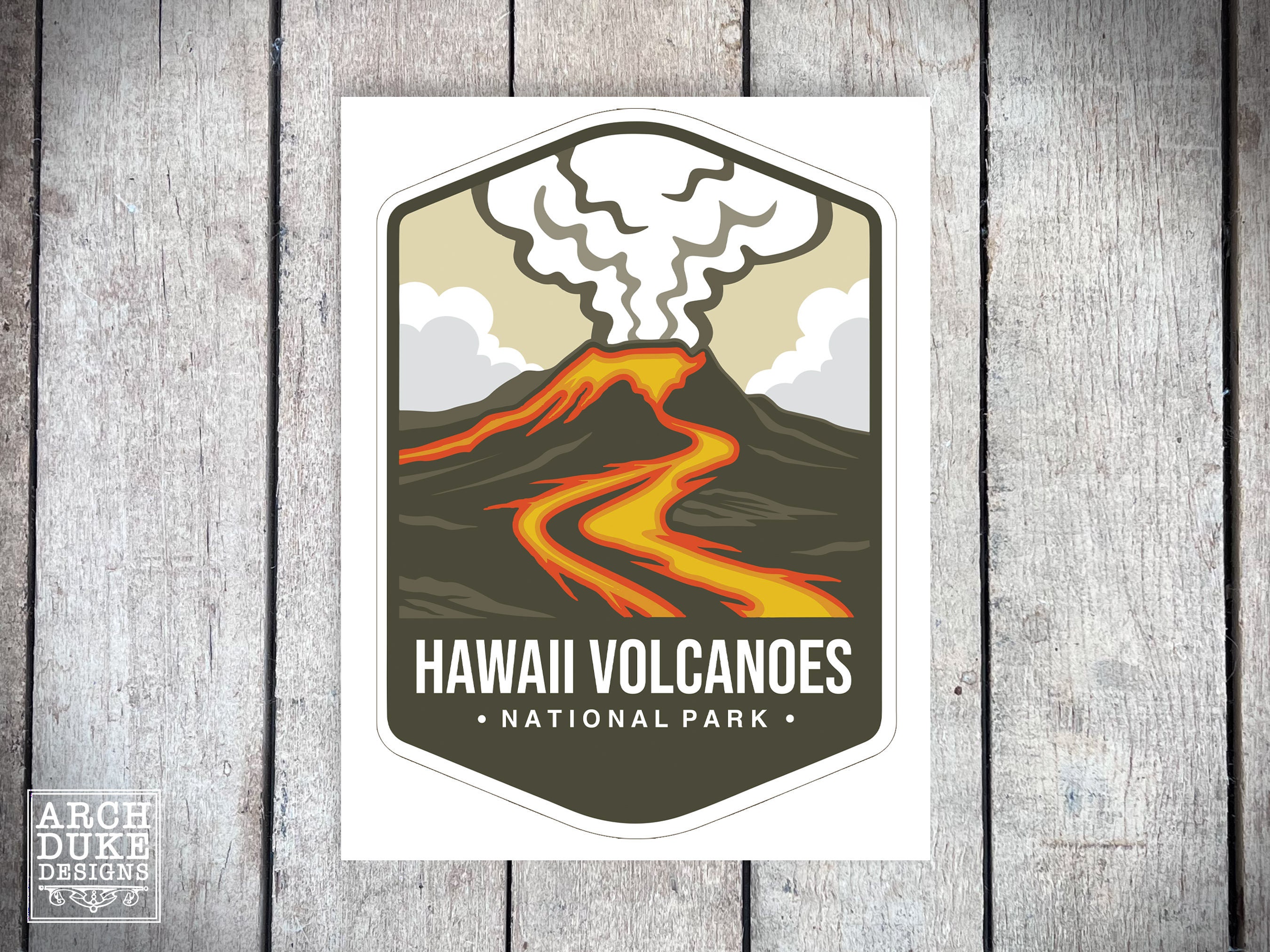 Hawaii Volcanoes National Park Sticker 4x5.5 - Etsy