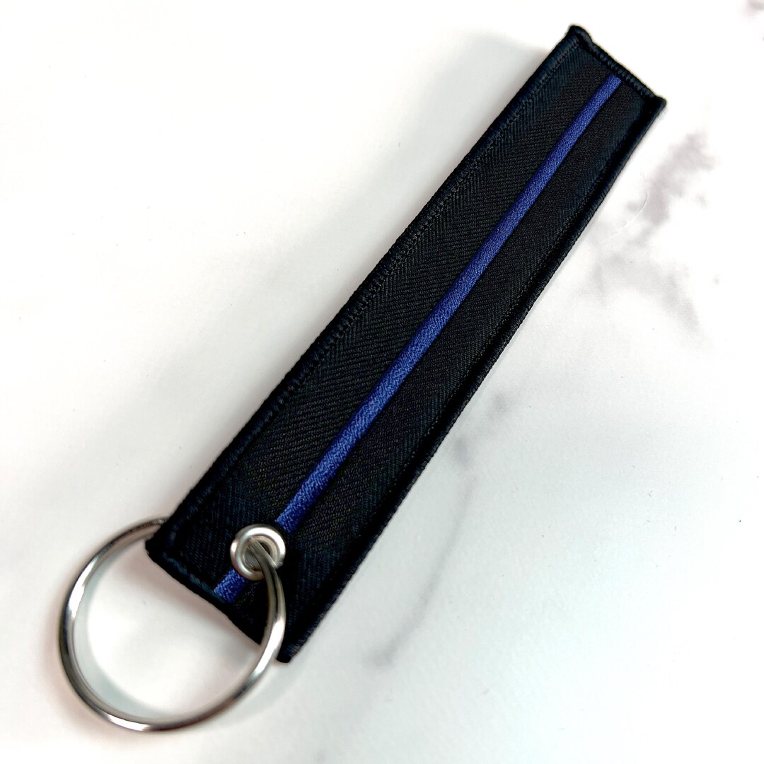 Thin Blue Line Police Law Enforcement Key Chain 5.5" X 1" - Etsy