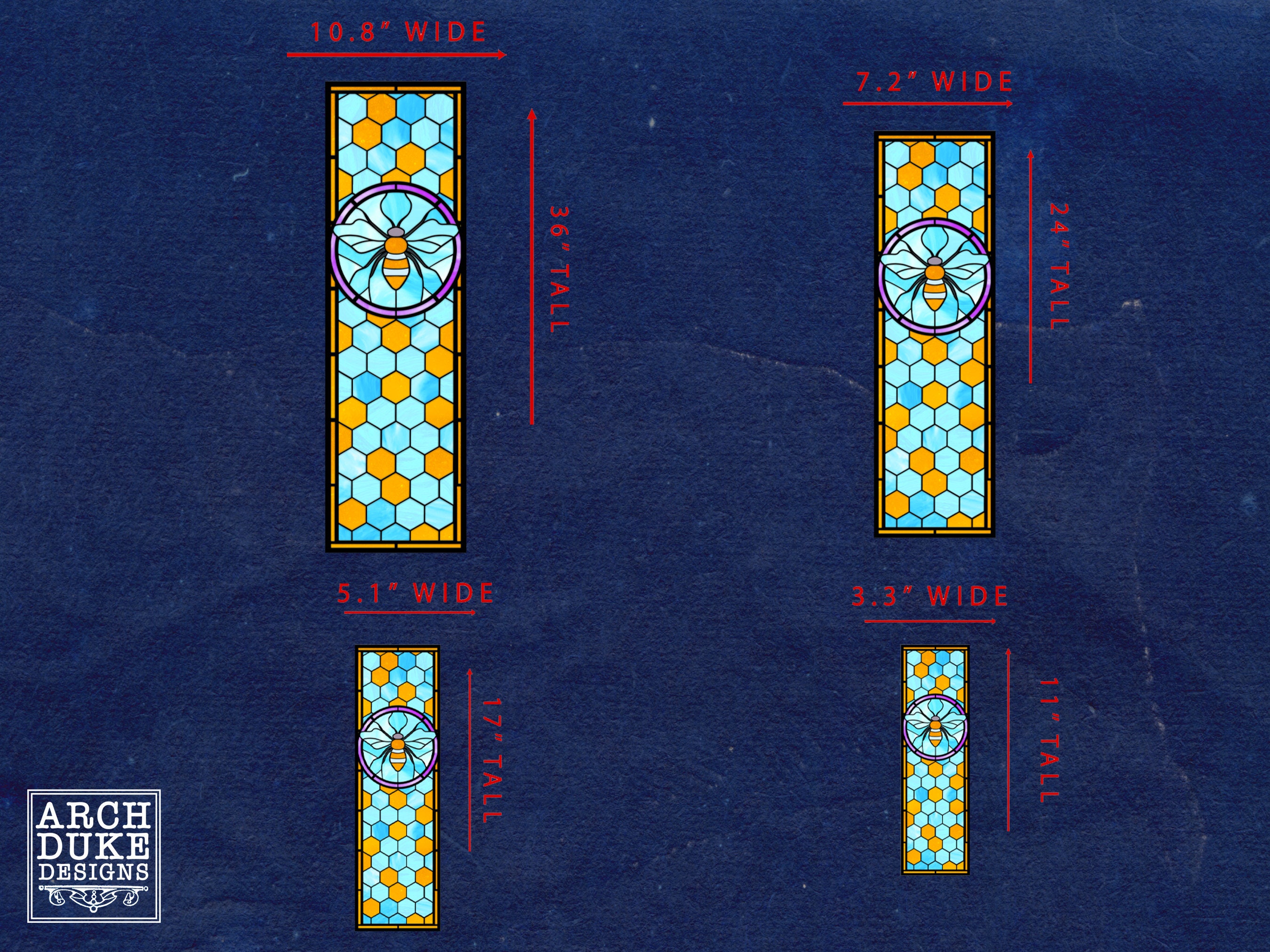 Bee Honeycomb Stained Glass Window Film - Etsy