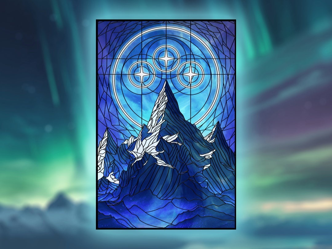 ACOTAR Velaris Mountains Stained Glass Window Film - Etsy