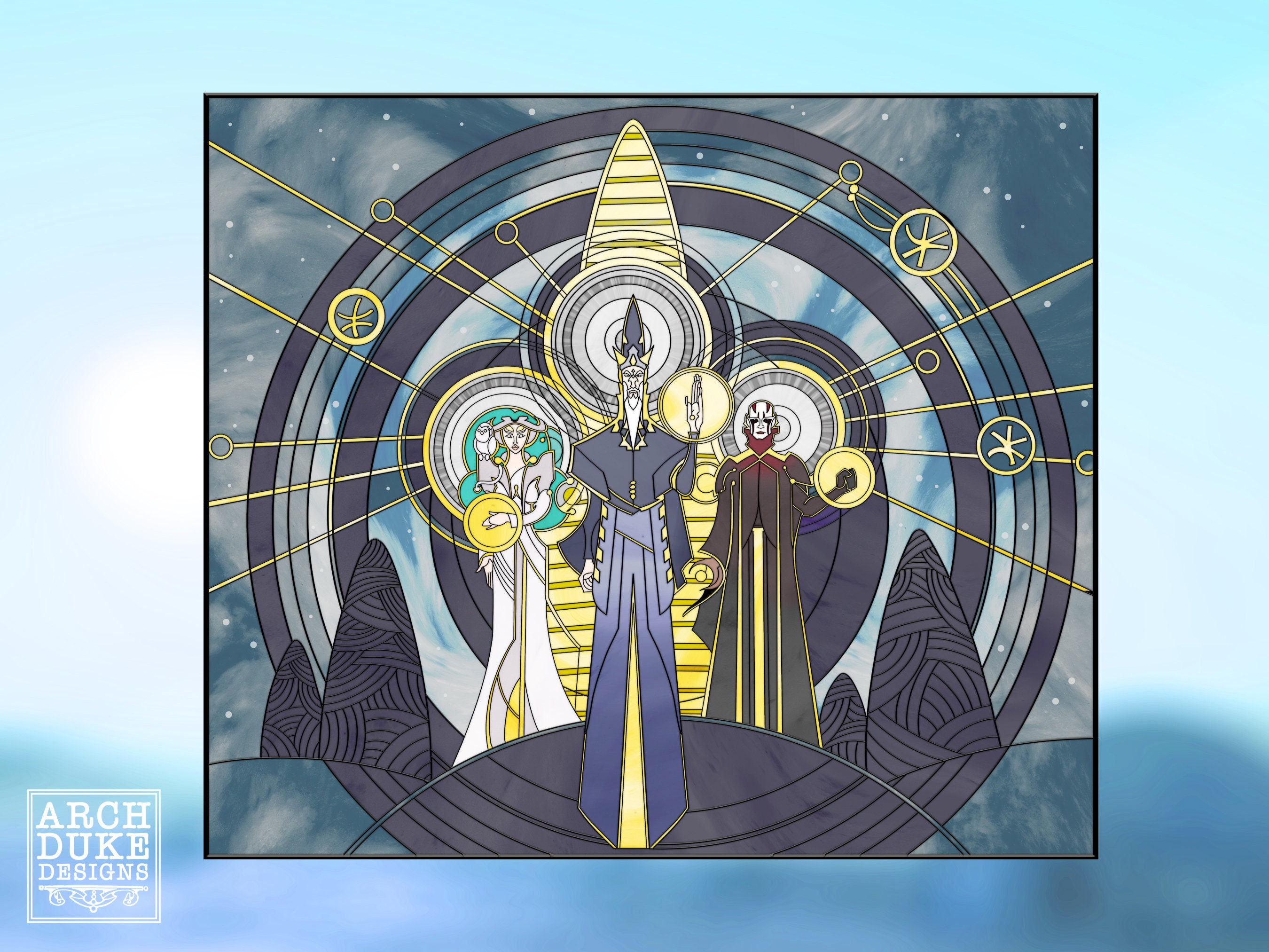 SW Mortis Gods Mural Stained Glass Window Film - Etsy