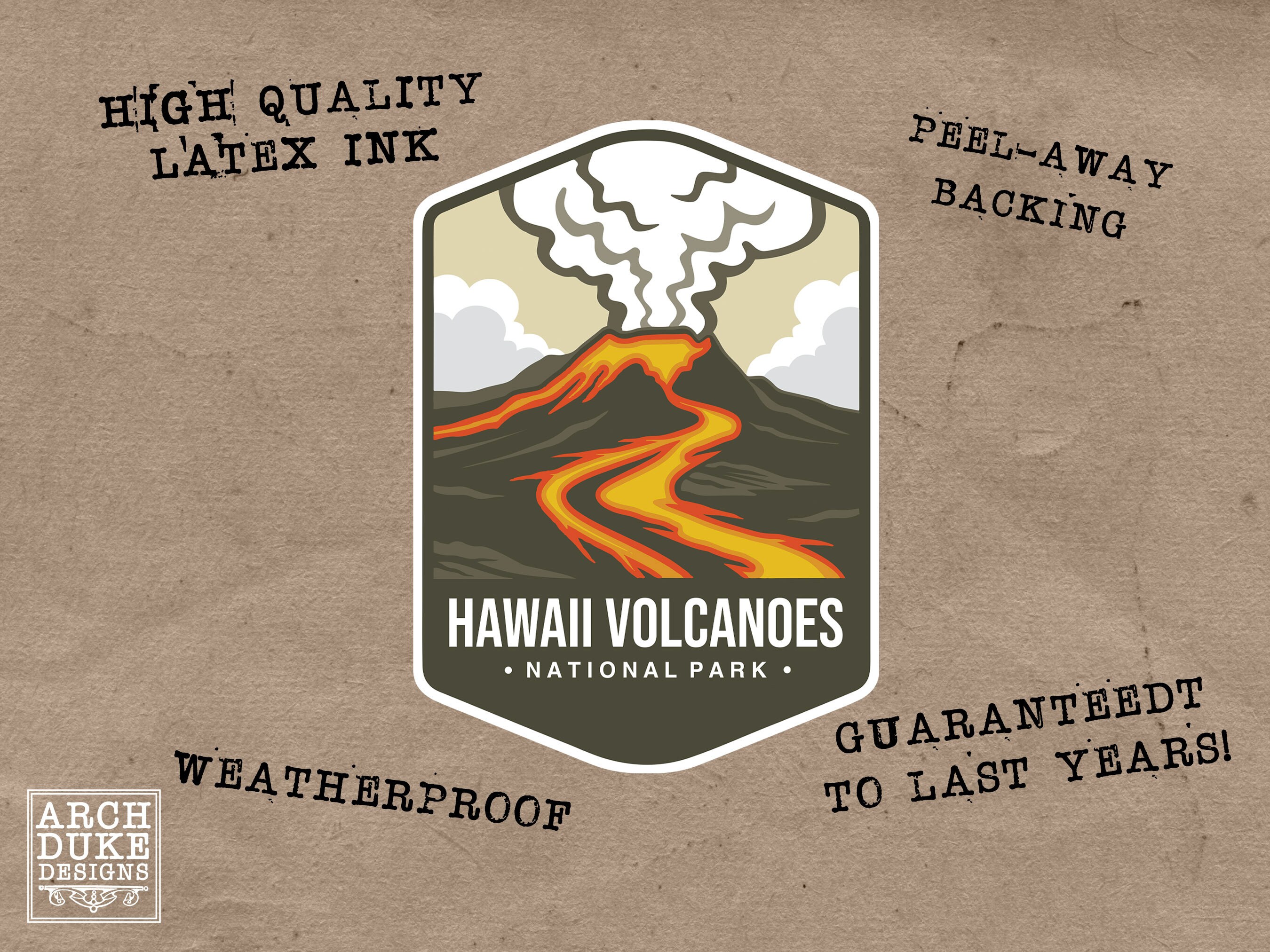 Hawaii Volcanoes National Park Sticker 4x5.5 - Etsy