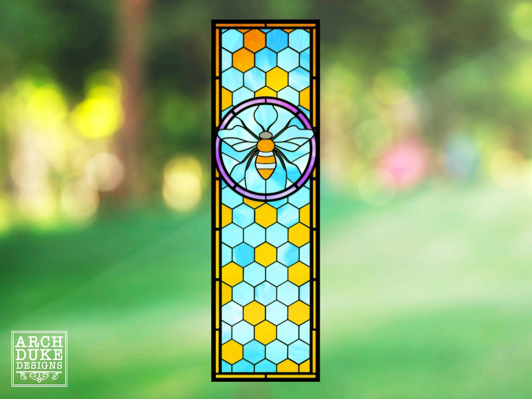 Bee Honeycomb Stained Glass Window Film - Etsy