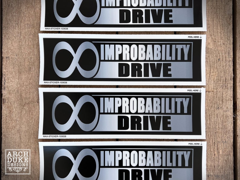 Infinite Improbability Drive Bumper Sticker 11x3 - Etsy